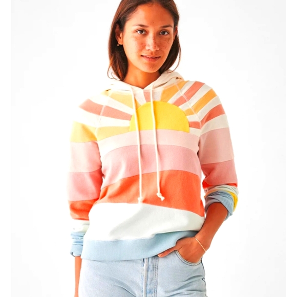 Faherty | Tops | Faherty Soleil Sunset Multicolor Hoodie Small | Poshmark